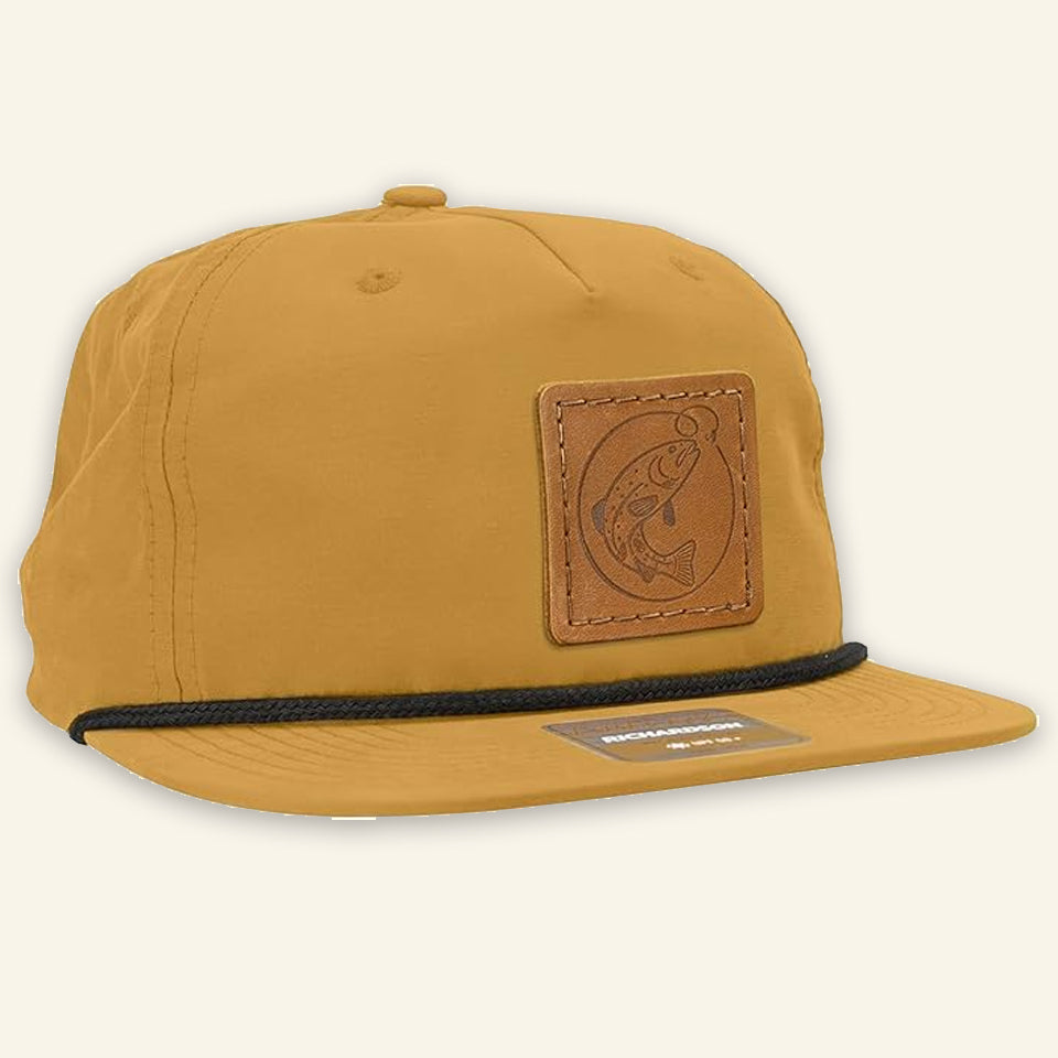 fish hook logo hat