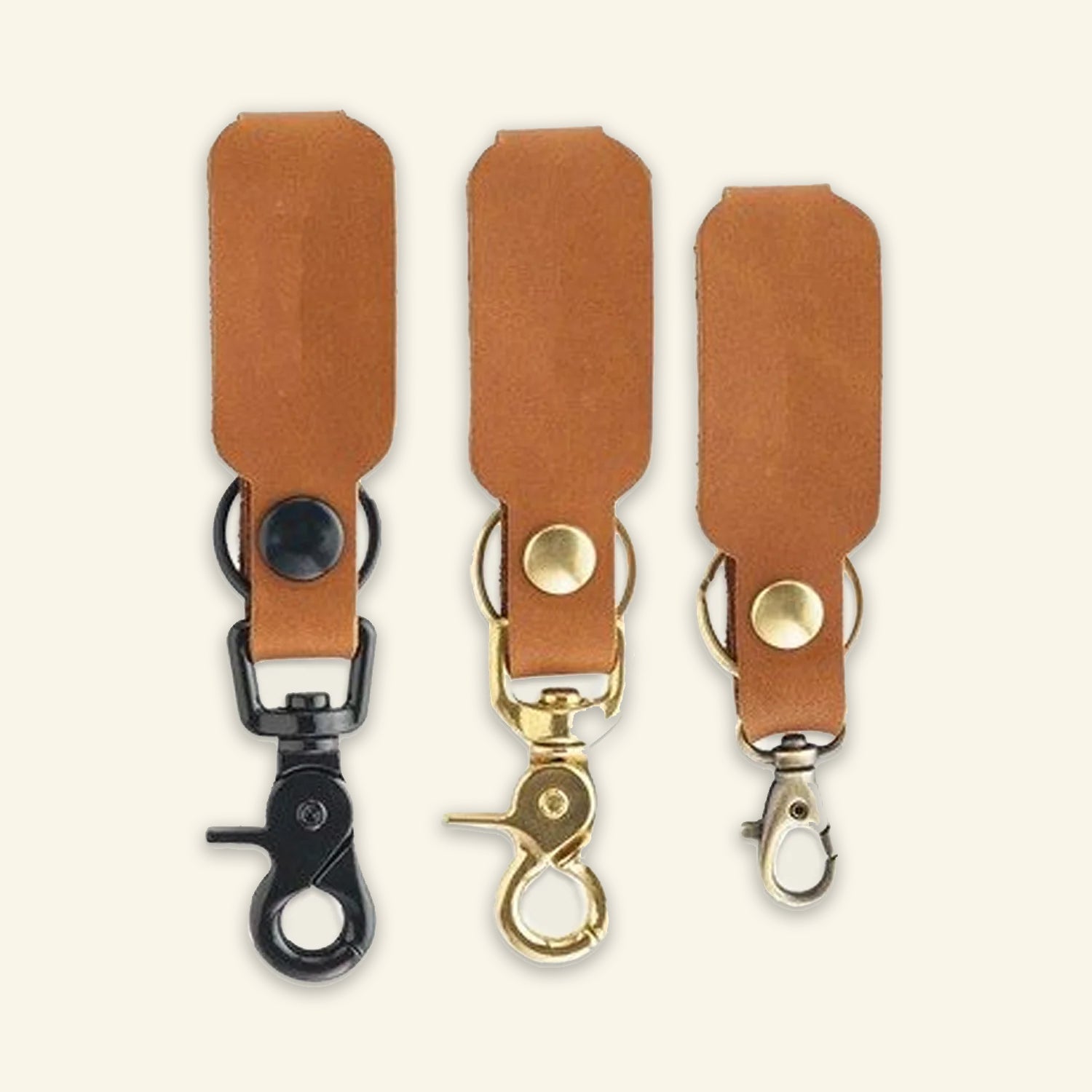Leather Belt Loop Keychain- Free Initials or Logo – Oowee Products