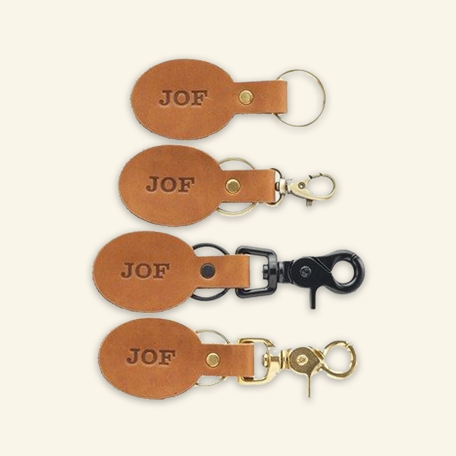 Custom Oval Leather Keychain – Oowee Products